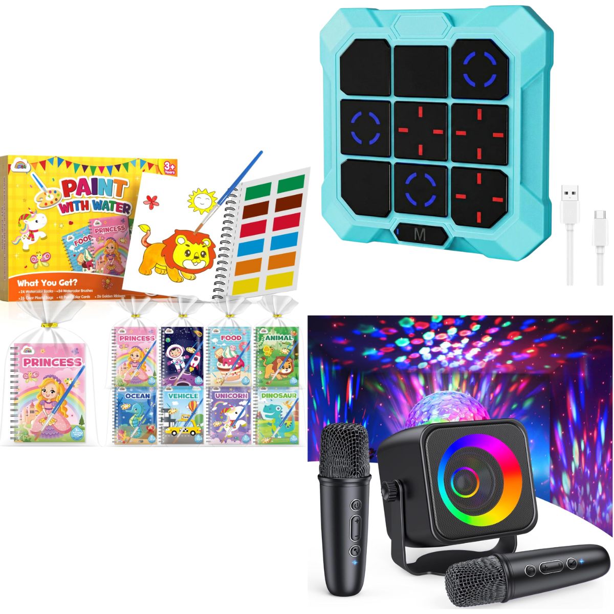 Electronic Tic Tac Toe game $9+ | 24-pk Water Coloring Books w/ brush ...