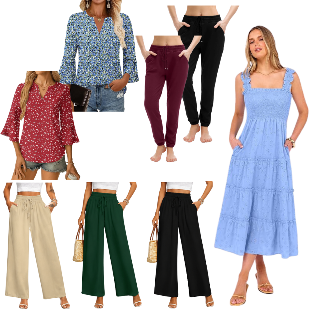 Women's Joggers $5+ | Eyelet Smocked Midi Dresses $17+ | 3/4 Sleeve ...