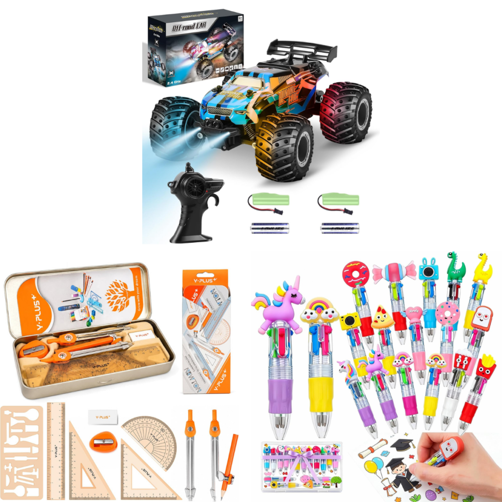 4-in-1 multicolor kids pens $7+ | Geometry Set $5+ | Remote Control ...