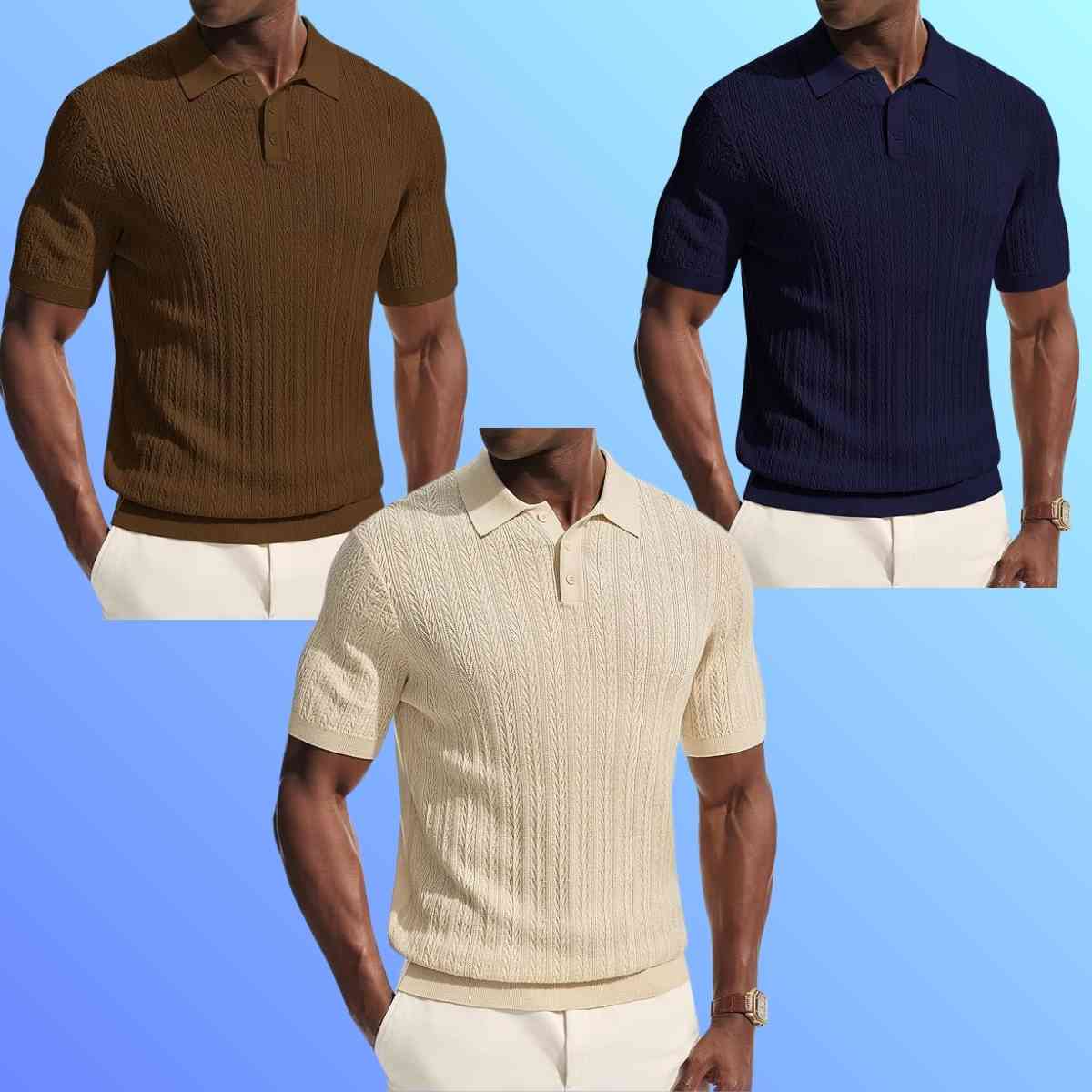 Men's stylish Knit Polo Shirts for $7~$10+ | Smart Savers