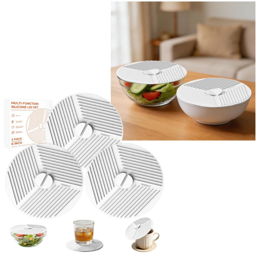 3-pk Silicone Lids $5+ | 24 glass Spice Jars w/ Labels $17+ | silicone ...