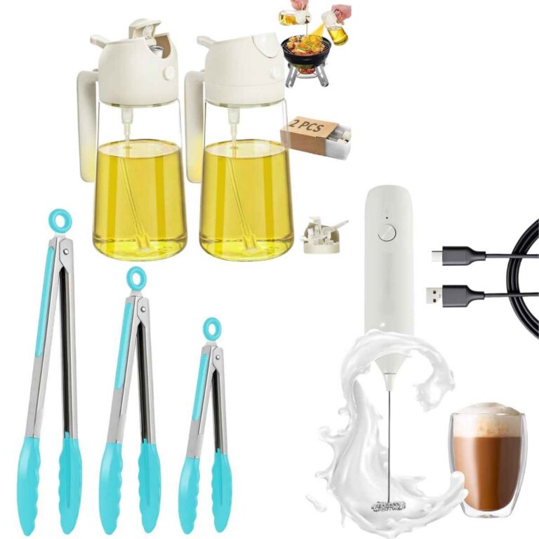3-Pk Kitchen Tongs $7+ | Rechargeable Milk Frother $4+ | 2-Pcs Glass ...
