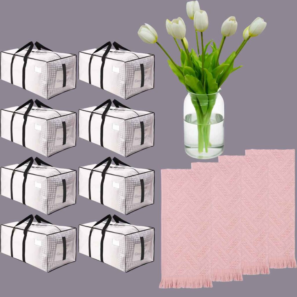 8-Pk Heavy Duty Moving Bags $17+ | 10-Pcs Faux White Tulips $9+ | 4-Pk ...
