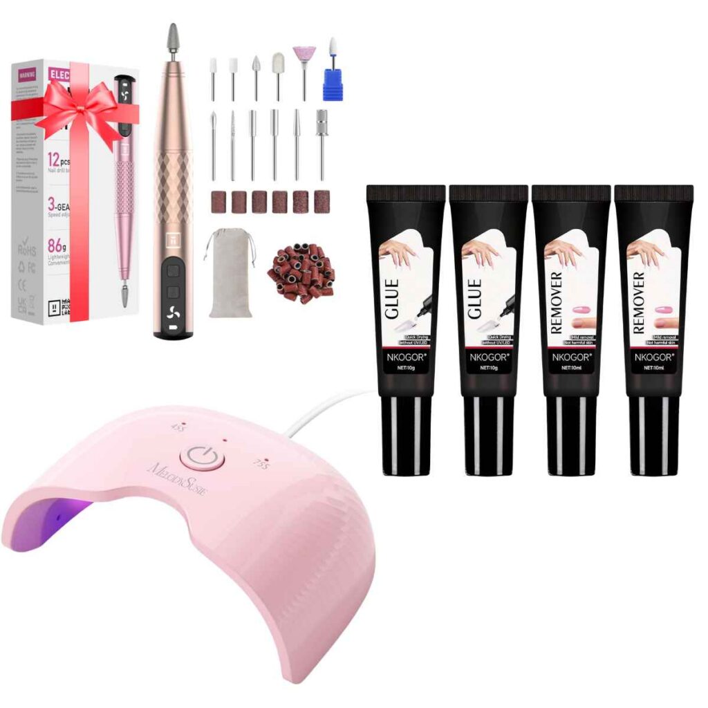 Nail Drill Kit $7+ | Nail Glue & Remover Set $4+ | LED UV Nail Lamp $5 ...