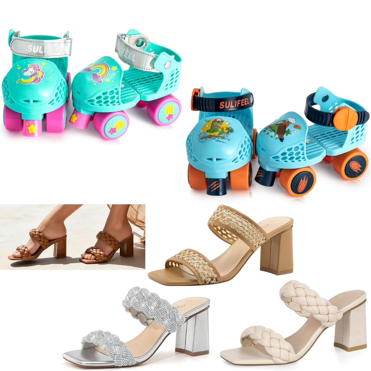 Braided sandals, $15-17+ | Toddler roller skates, $11-16+ | Smart Savers
