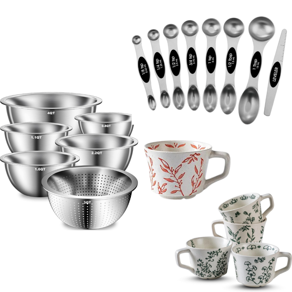 5 SS Mixing Bowls & Colander $22+ | Ceramic Mugs $4+ | Stainless Steel ...