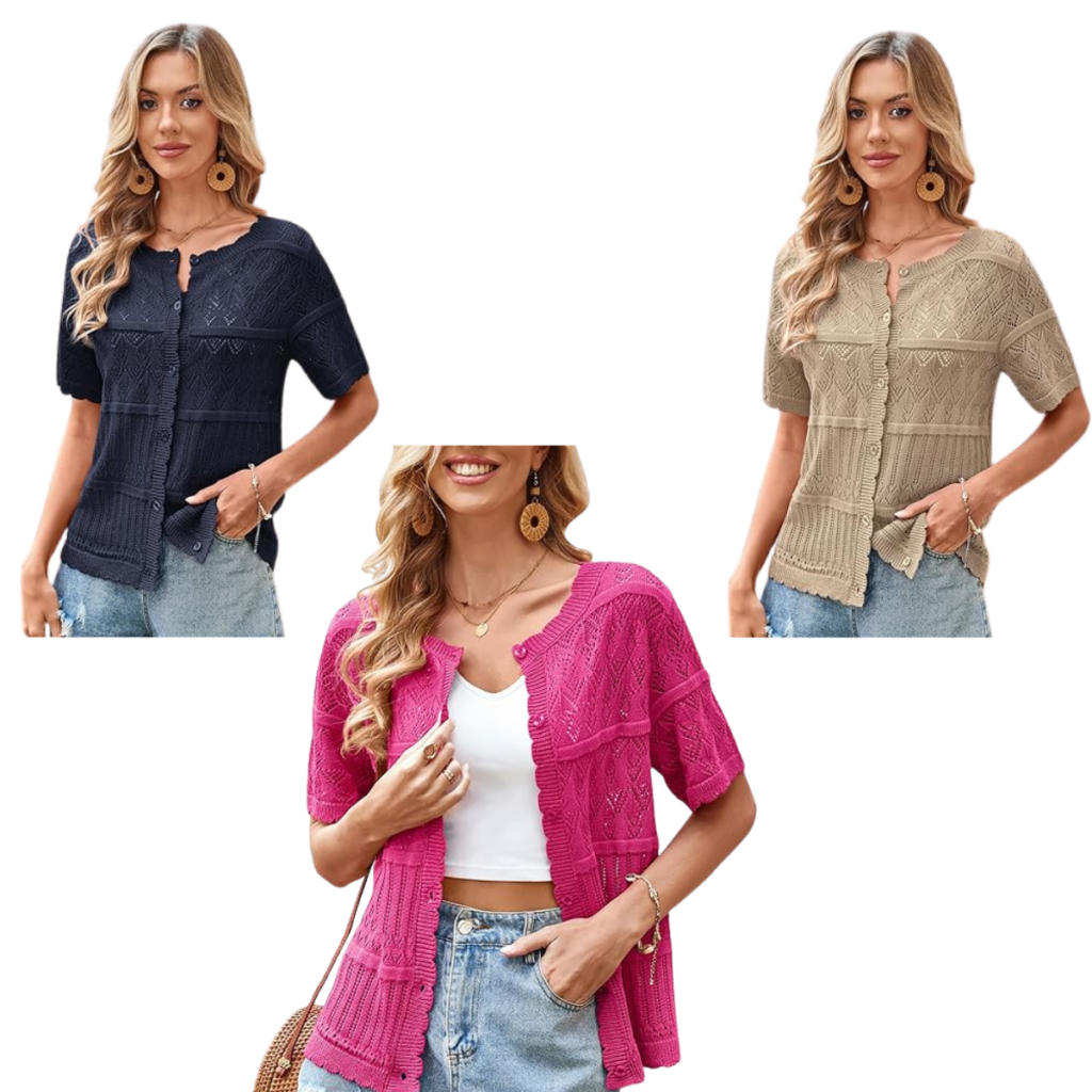 Baggy Wide Leg Pants $11-14 + | Crochet Cardigans $13+ | Pleated Ruffle ...