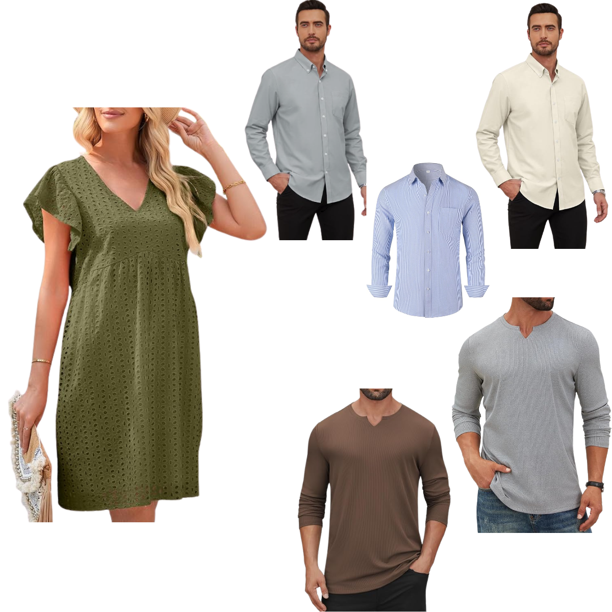 Eyelet Lace Dress $14+ | Dress Shirts $9-11+ | Ribbed T-Shirt $4 ...