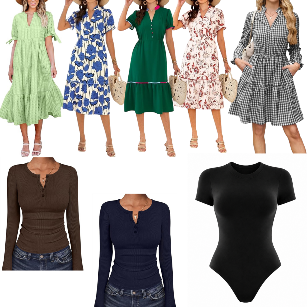 Henley Tops $5+ | Bodysuits $3+ | Midi Dresses $16+ | Smart Savers