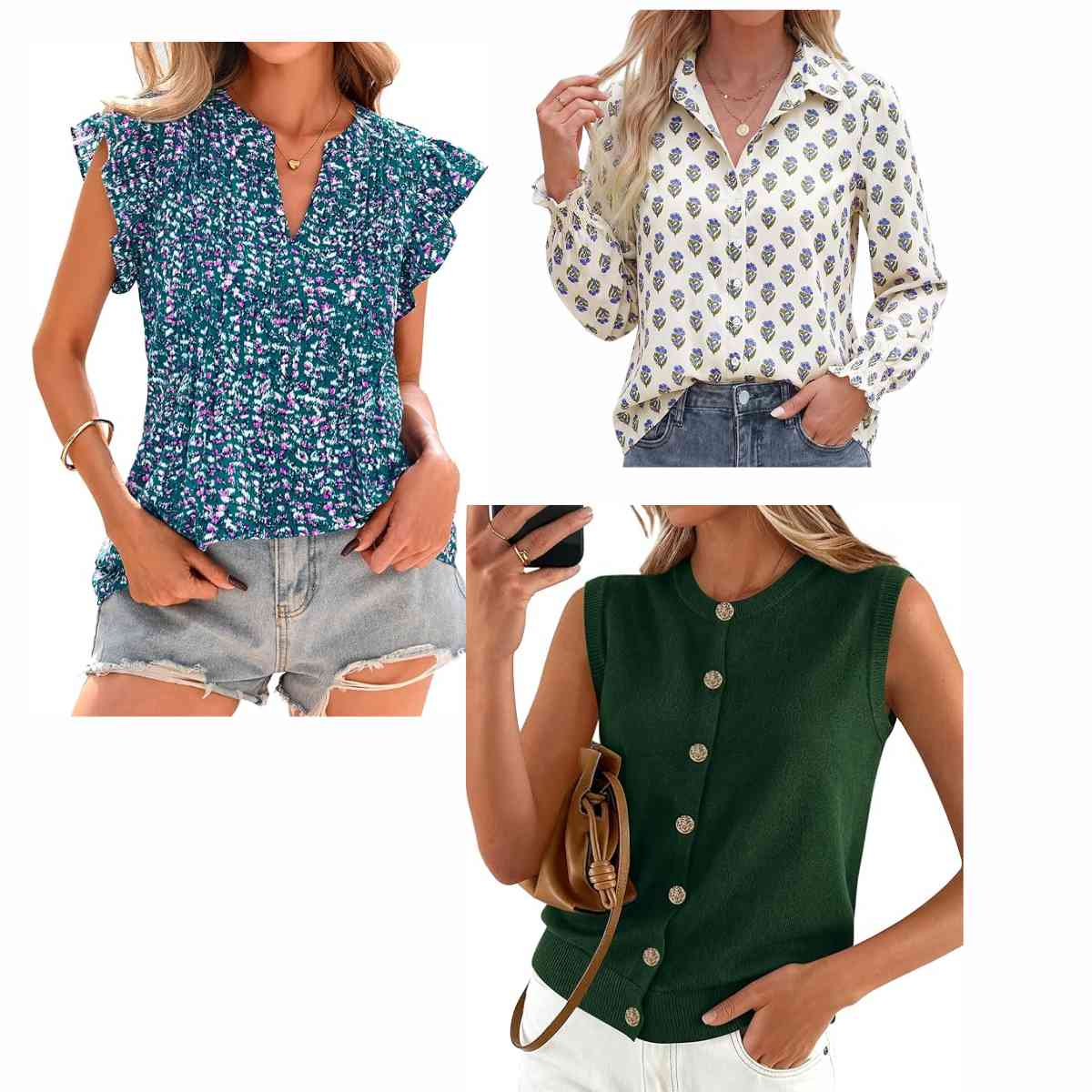 Knit Vest for $14+|Floral Blouses for $9+|Chiffon Blouses for $12 ...