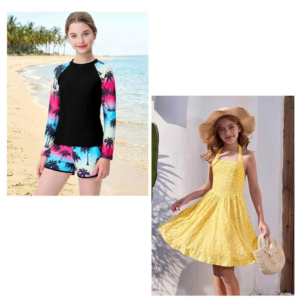 Rash Guard Swimsuits for $11+| Flowy Sundress for $14+ | Smart Savers