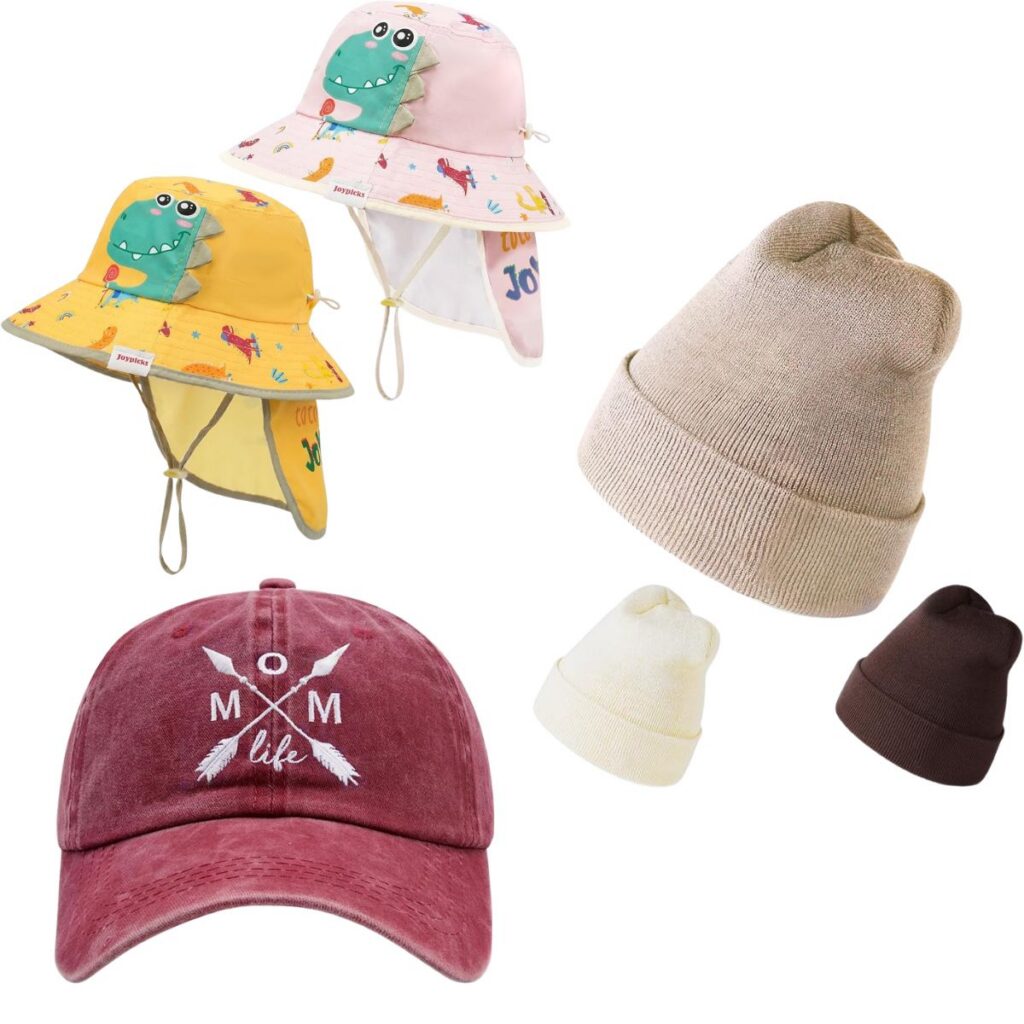 3-pk unisex beanies $4+ | Kids' Sun Hats $5+ | Mom Life caps $6 ...