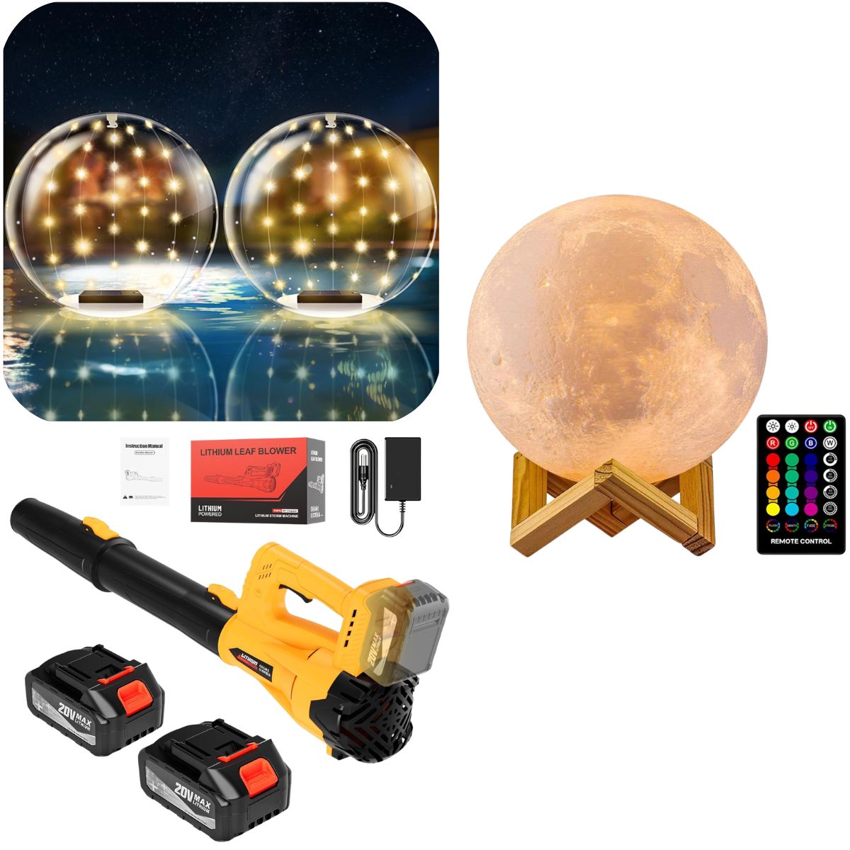 2-pk Solar Floating Pool Lights $29+ | Cordless blower w/ two batteries ...