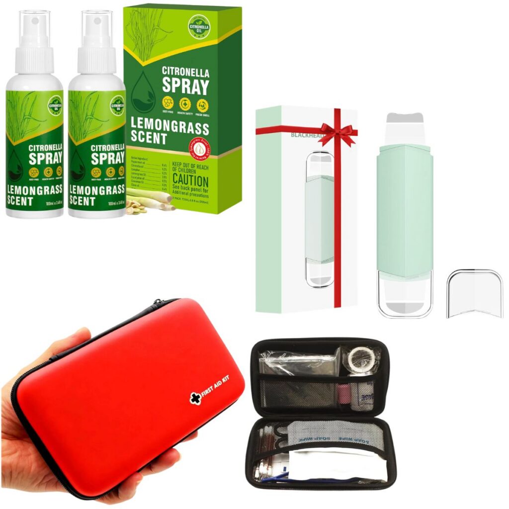 mini First Aid Kit $5+ | 2-pk Citronella Spray $7+ | Blackhead Remover ...