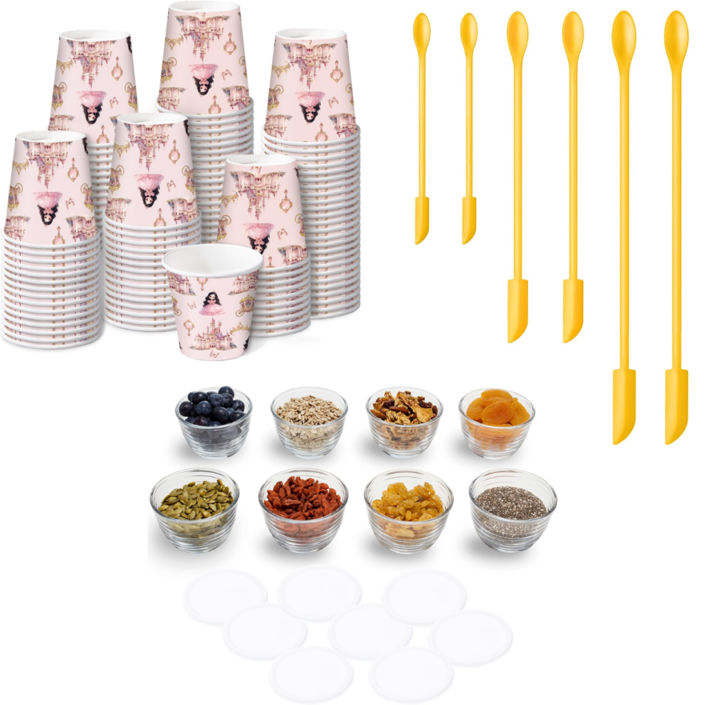 100Pk Paper Cups $4+ | 6Pcs Silicone Spatula Set $4+ | 8Pk Glass Prep ...