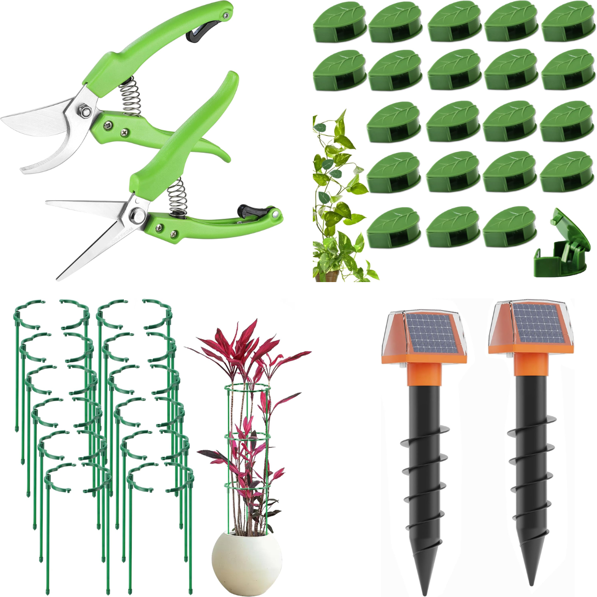 2Pc Garden Shears $5+ | 60pcs Plant Clips $5+ | 24Pk Plant Stakes $9 ...