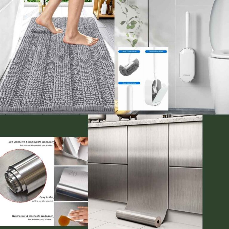 Bath Mat $5+ | Toilet Brush $8+ | SS Contact Paper $5+ | Smart Savers