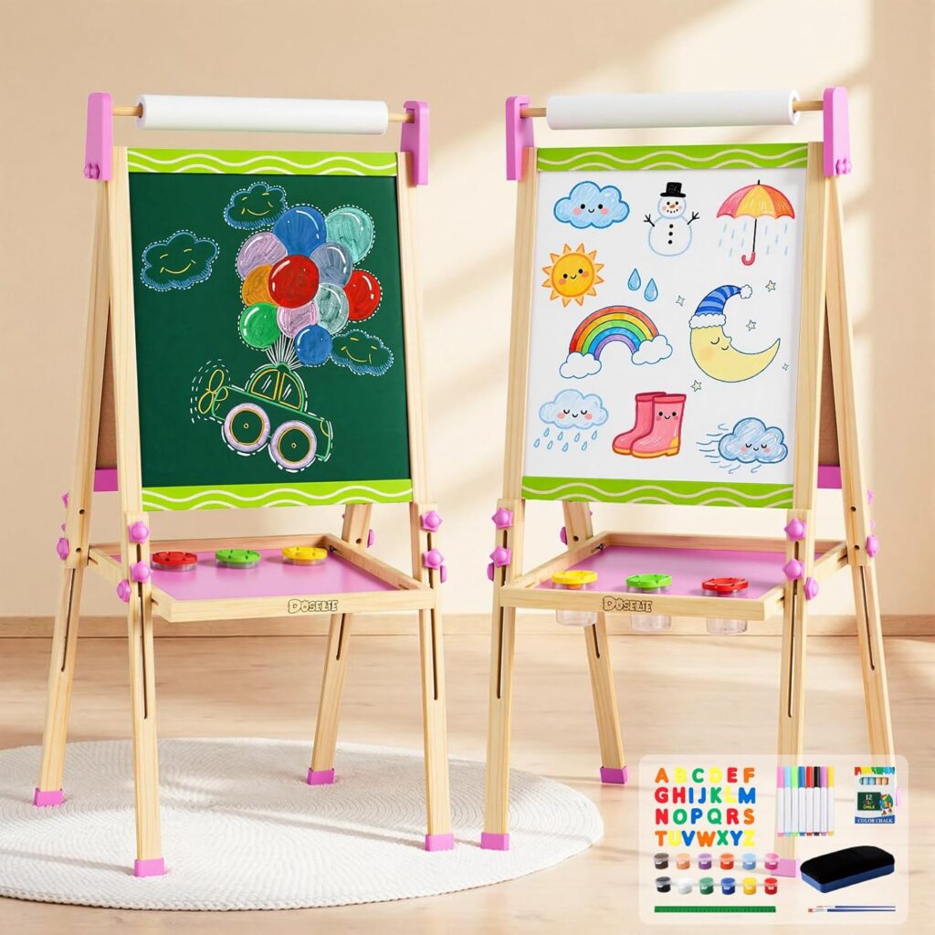 Art supplies kit, $14+ | Wooden easel set, $34+ | Smart Savers