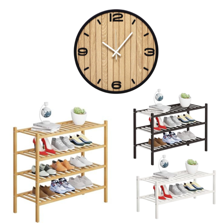 Bamboo Shoe Rack from $11+ | 12 Inch Wall Clock $13+ | Smart Savers