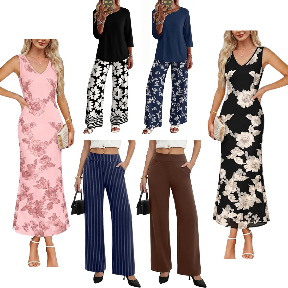 Floral Cocktail Midi Dresses $14+ | 2 pc. Lounge Sets $13+ | Wide Leg ...