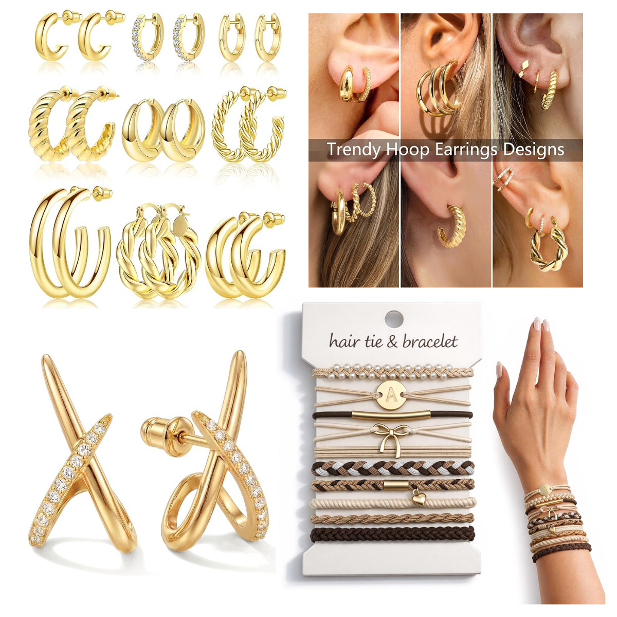Gold Plated Earrings $4-$6+ | 10Pcs Accessories $4+ | Smart Savers