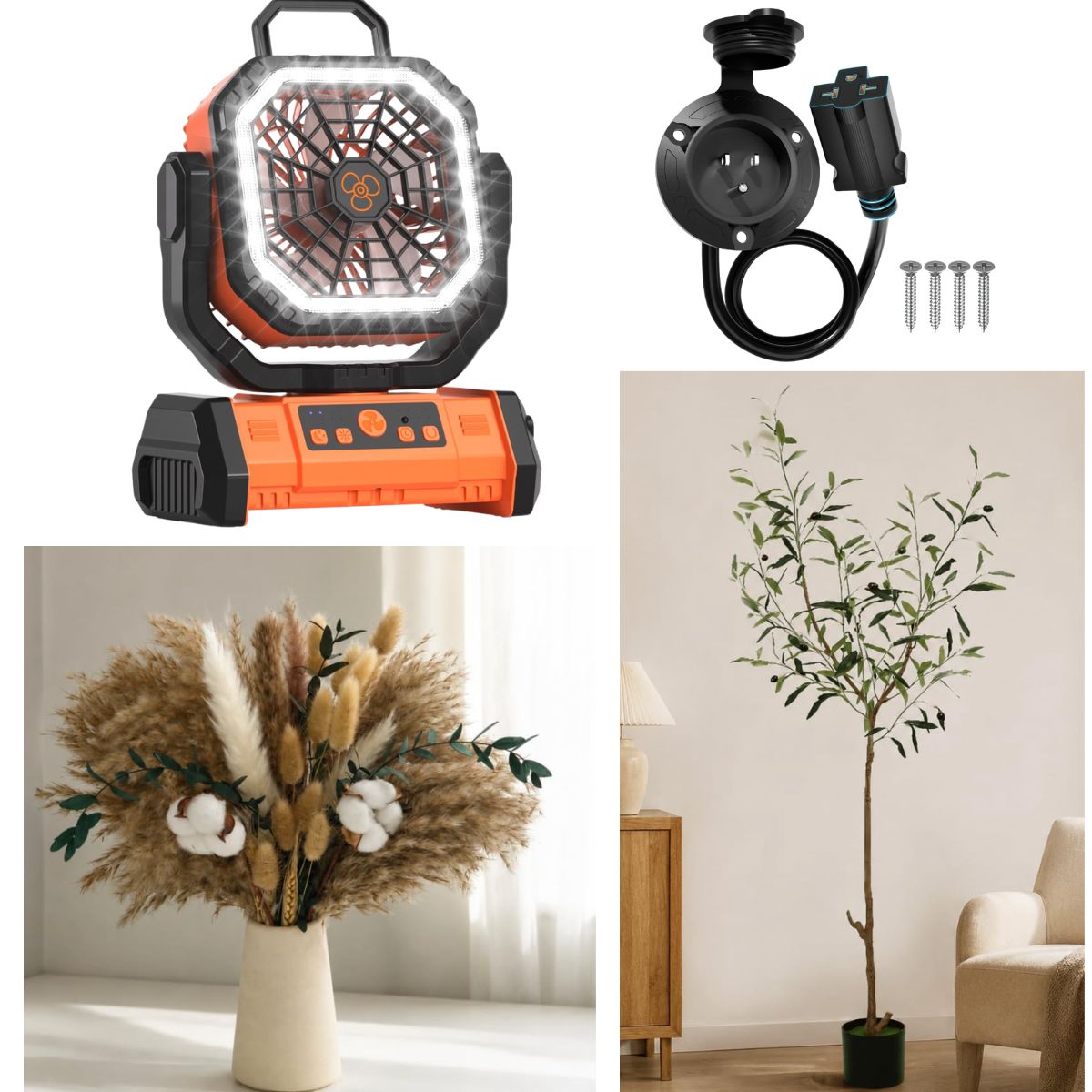 Power inlet $6+| Grass decor $10+| Rechargeable fan $23+| 6Ft ...