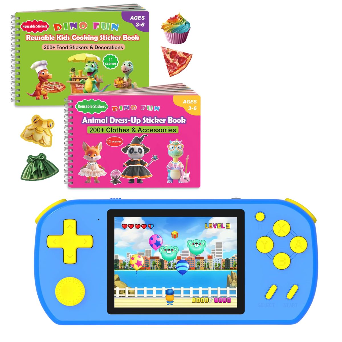 2 in 1 Reusable sticker book $10+| Handheld game console $14+ | Smart ...