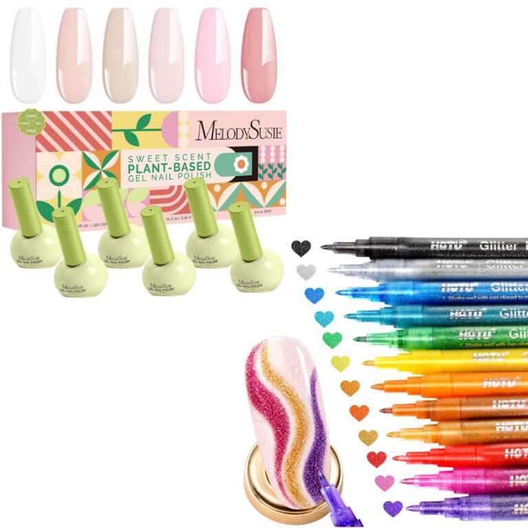 Plant based gel nail polish set $9+| 3D Glitter nail color pens $9 ...