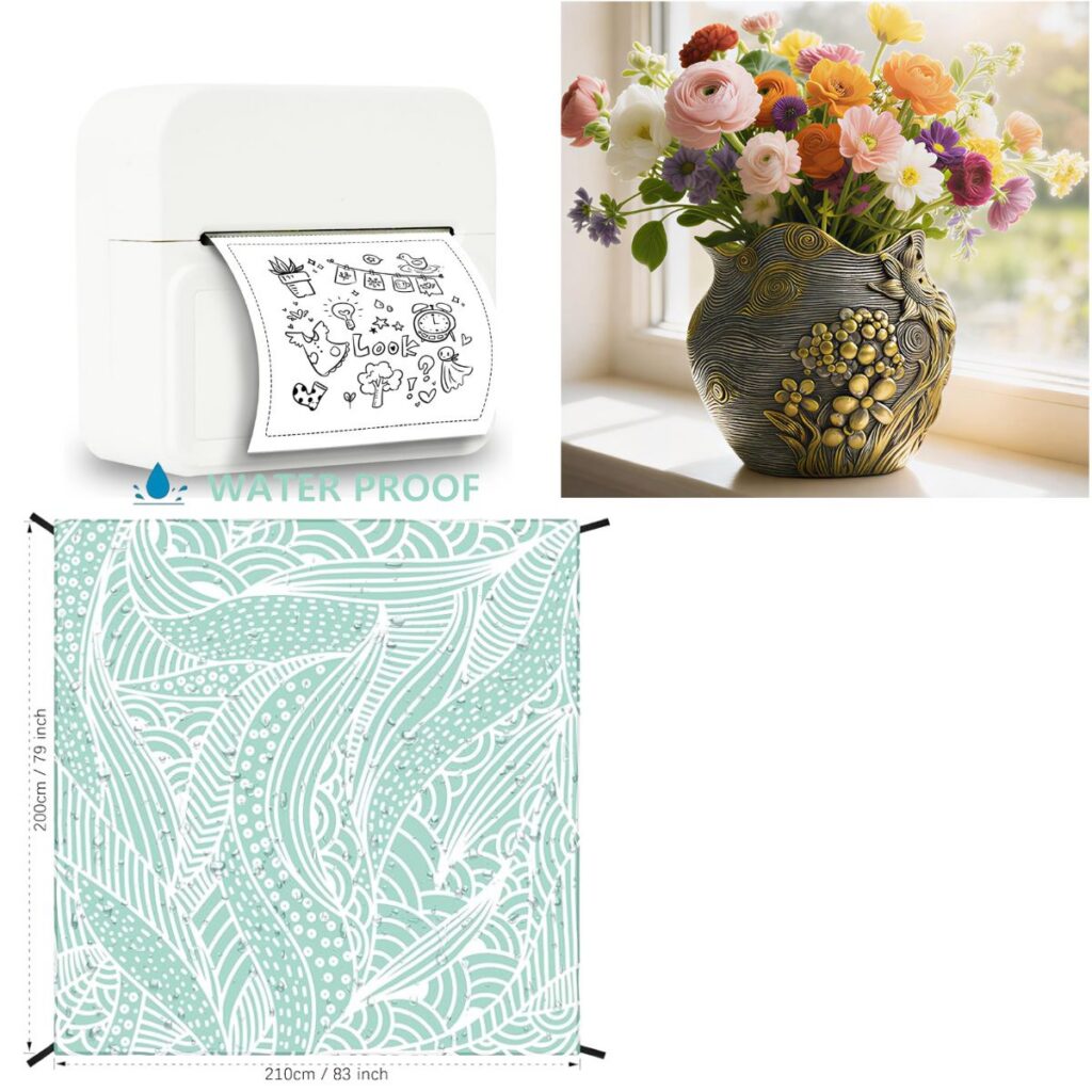 Mini sticker printer $13+|Flower Pot with Drainage Hole $14+| Beach ...