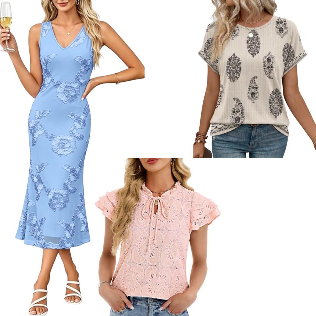 Women's Party Dress, $14+ | Eyelet Tops, $9+ & More | Smart Savers