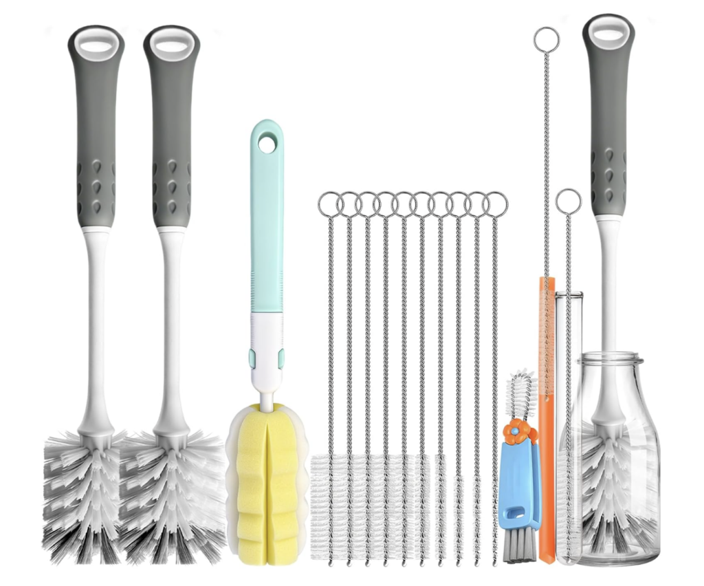 Microwave Splatter Cover $4+ | 14-Pc Bottle Brush Cleaner Set $6 ...