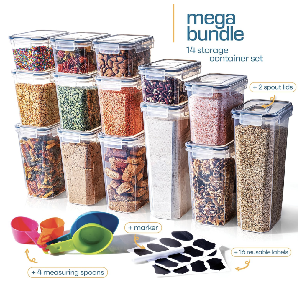14-pk Airtight Food Storage Containers $19+ | Paper Towel Holder $5 ...