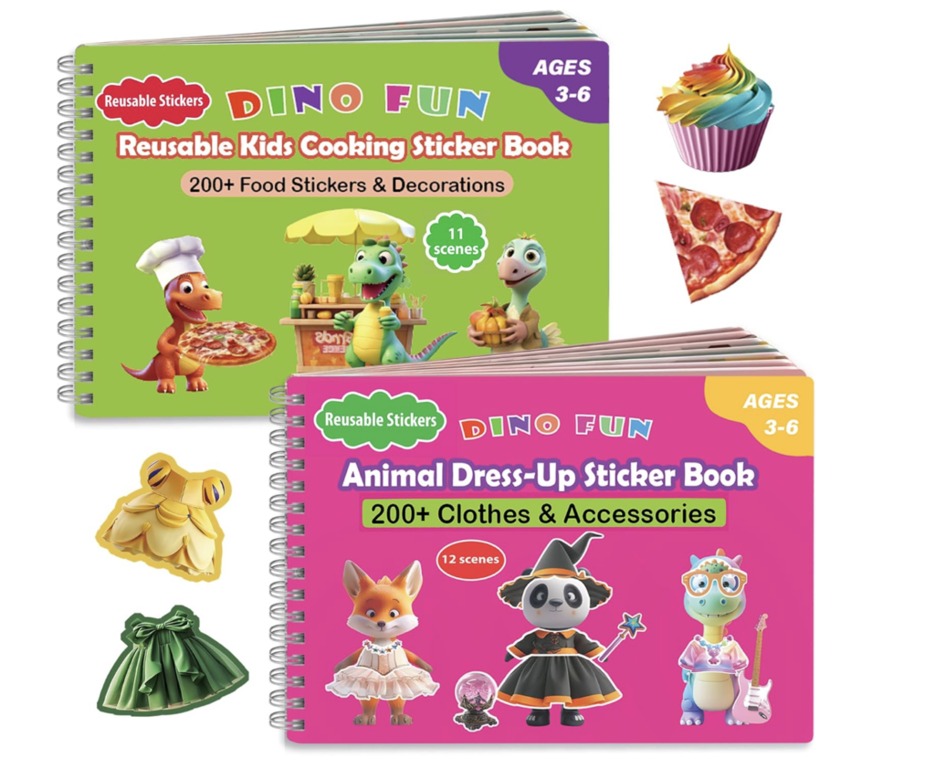 Reusable sticker book $8+| 110 Pcs Magnetic blocks $8+| Plush turtle ...