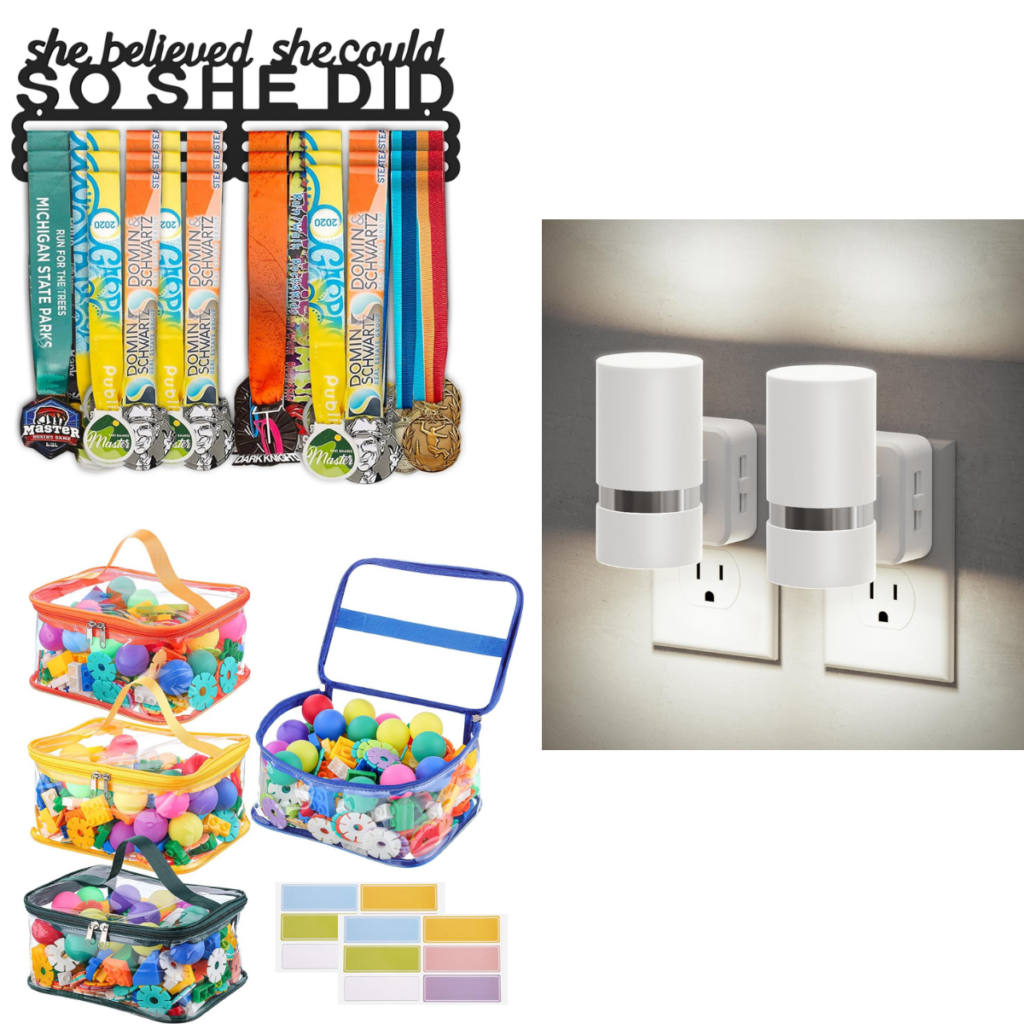 6-pk toy bags, $14+ | Ribbon holder, $5+ | 2-pk LED night lamps, $5 ...