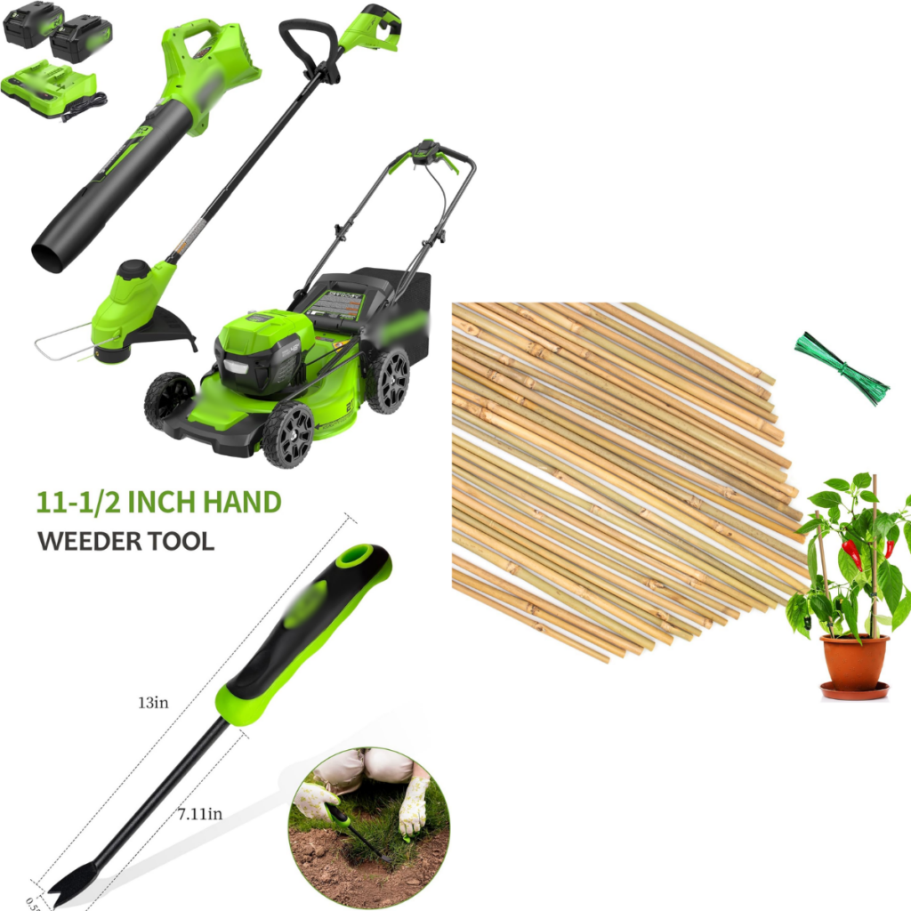 35-pc bamboo stakes, $6+ | Lawn care set, $449+ | Plant puller, $5 ...