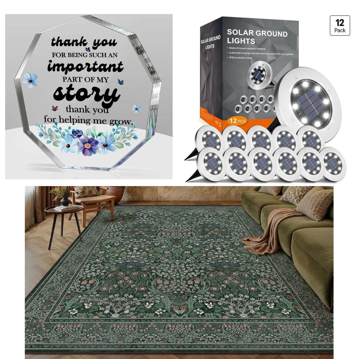 'Thank You' acrylic sign plaque, $2+ | 12-pk solar pathway lights, $14 ...