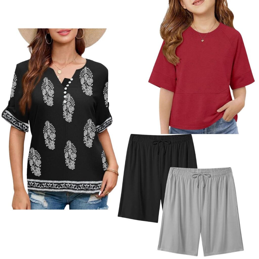 Men's 2-pk shorts, $7+ | Women's boho blouses, $4-5+ | Girls' t-shirts ...
