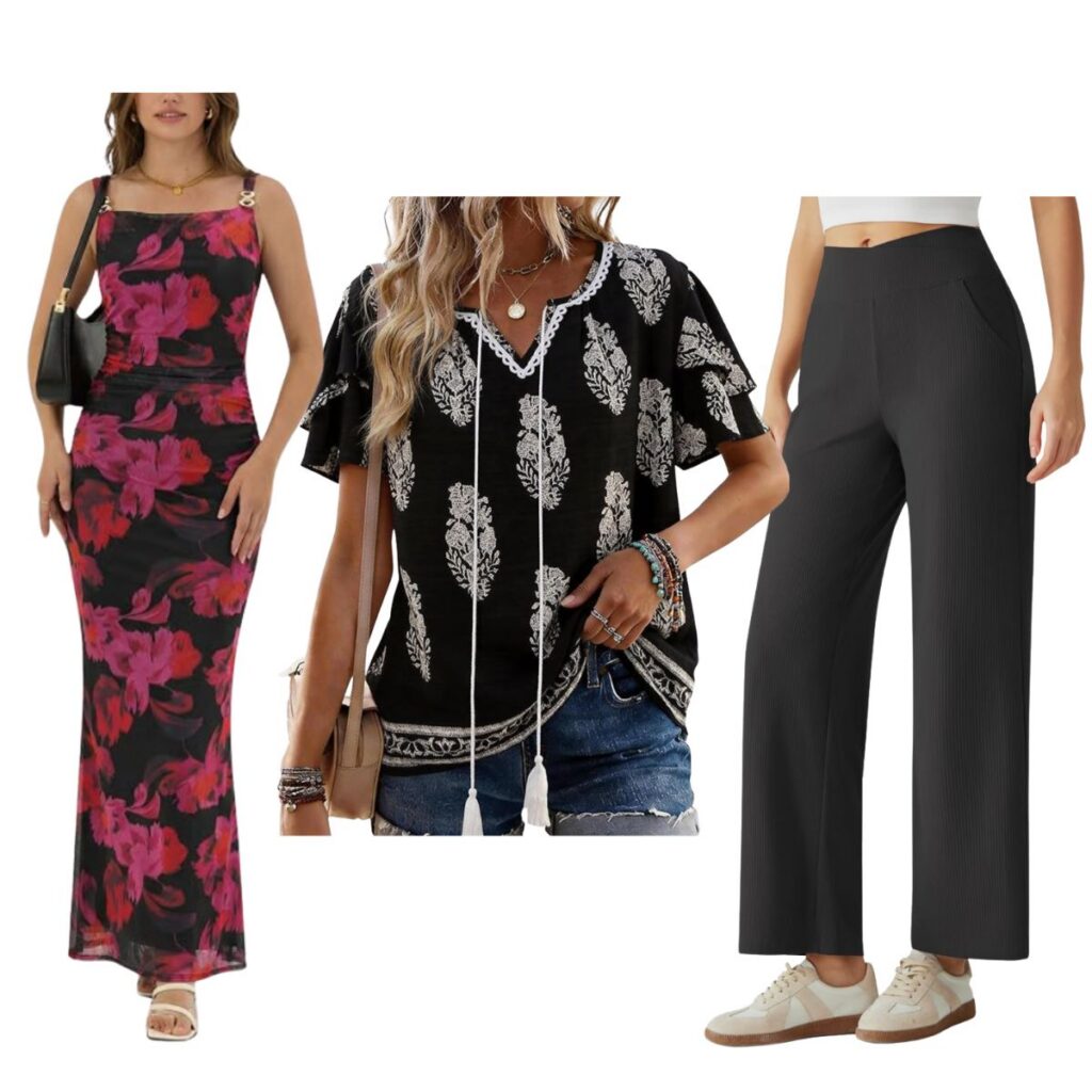 Women's boho tops, $7+ | Crossover waist Ribbed ankle pants, $8 ...