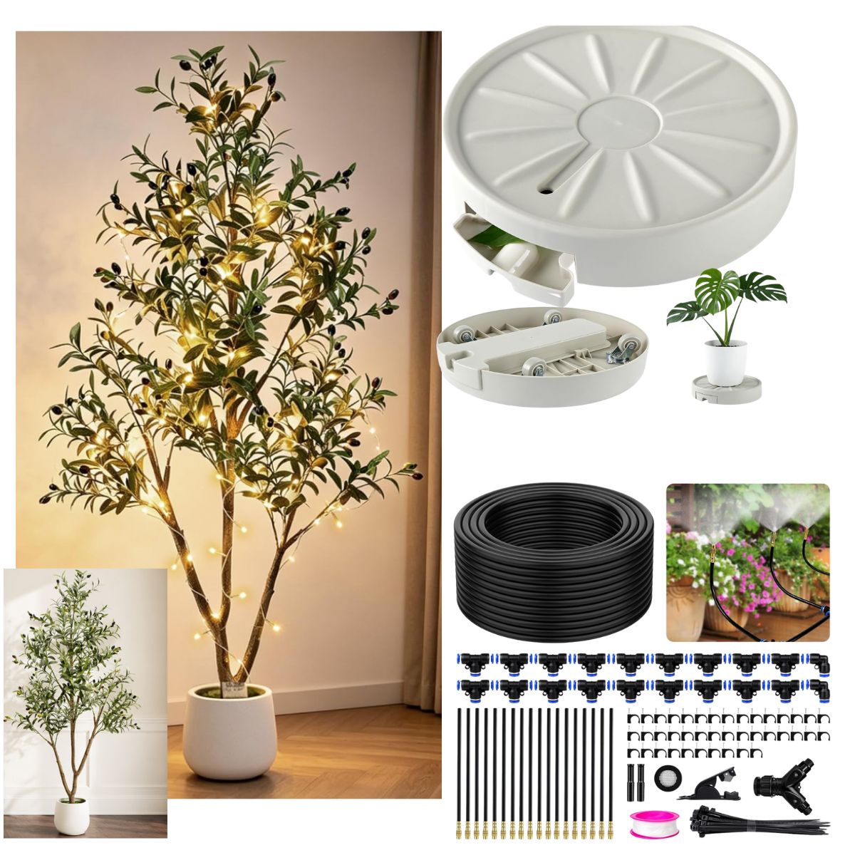 50-200FT drip irrigation kit, $10-20+ | 2-pk plant caddy w/ wheels, $16 ...