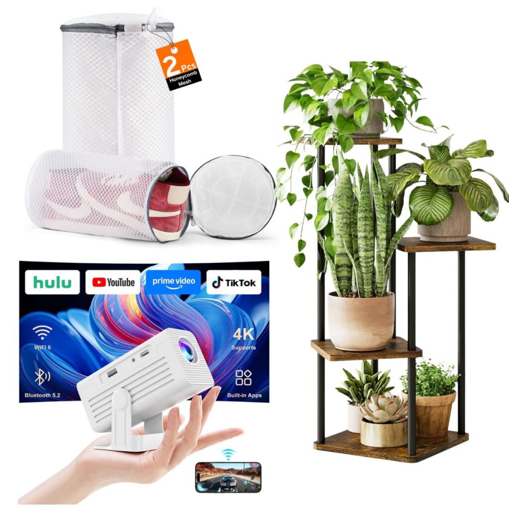 2-pk shoe washing machine bags, $4+ | 4-tier plant stand, $14+ | Mini ...