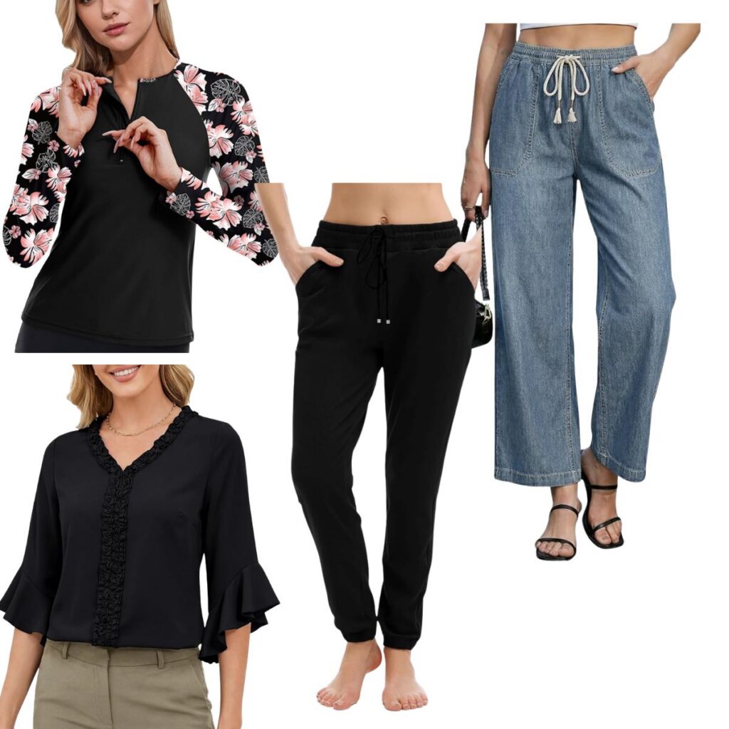 Women's blouses, $4+ | Joggers, $4+ | Rash guard, $9+ | Ankle leg jeans ...