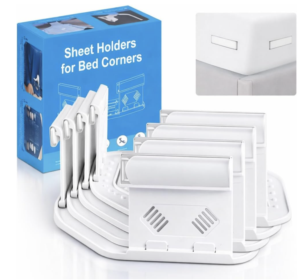 Bed Sheet Holders for Corners $9+| Thin bath mat $6+| Washable runner ...